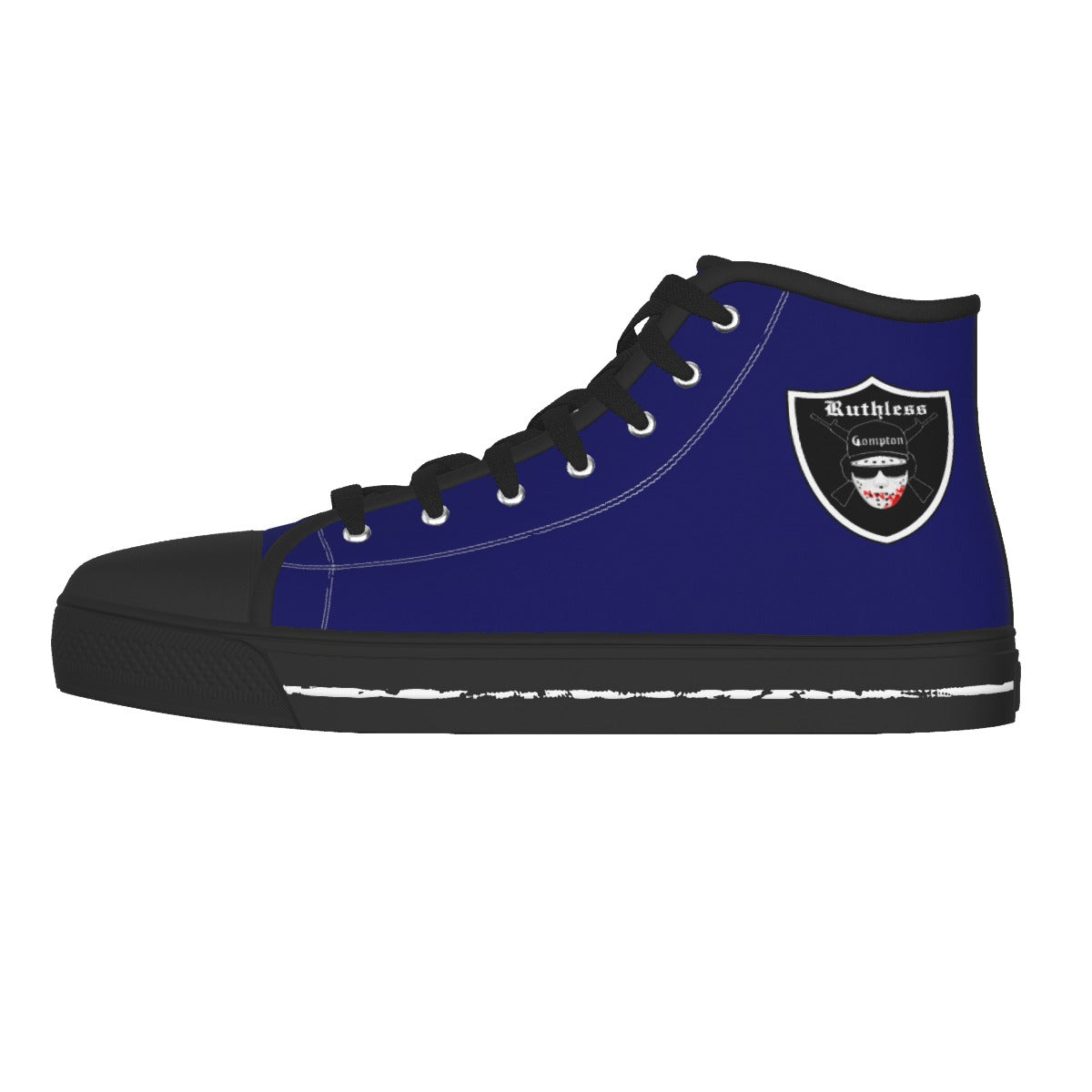 EAZY-E RUTHLESS BLUE Men's High Canvas Shoes – LaChouett Couture Shop
